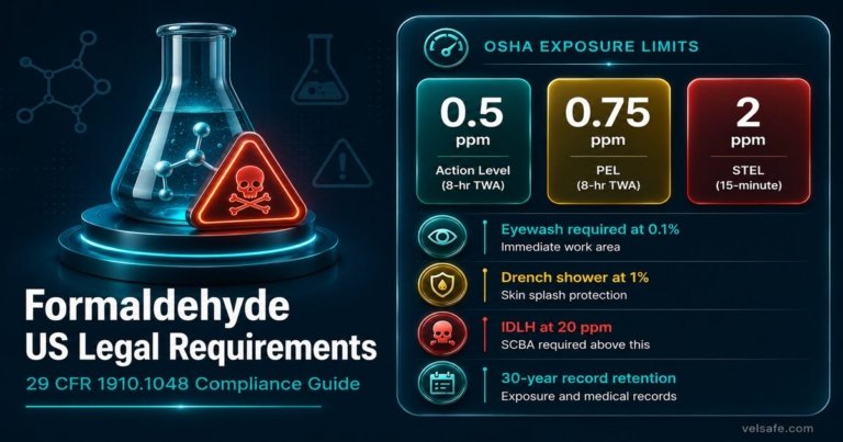 Formaldehyde in the Workplace: US Legal Requirements - Velocity Safe